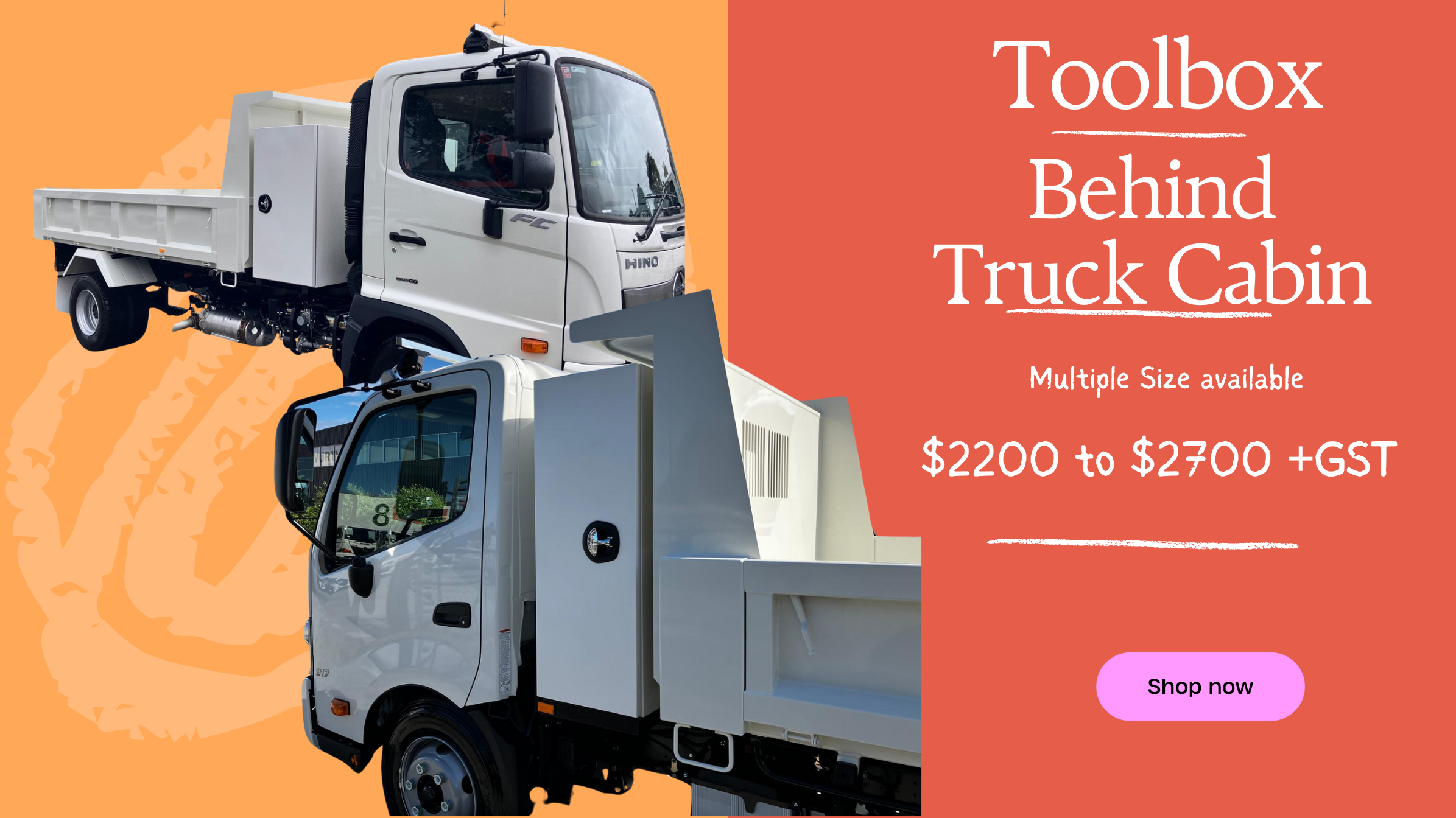 Behind Cab Big Tool Box | Truck Toolbox LED Beacon Tipper Alarm Sale ...